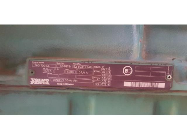 190 KVA Volvo Penta TAD 720 GE generator | Generators and Solar Power